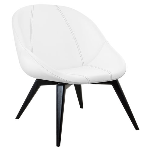 Moderner Kaminsessel - TONAKA - CMcadeiras - Stoff / Holz / weiß