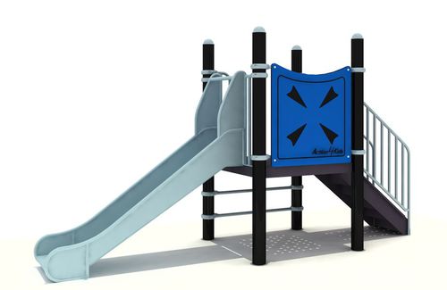 Gerade Rutsche - MK-J8073 - Novum 4 Kids - für Spielplätze / Edelstahl