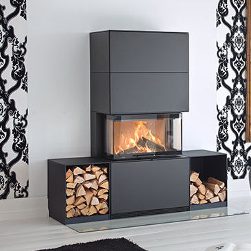 Holzkamin - I51 - Contura - modern / geschlossene Feuerstelle / mit 3 ...