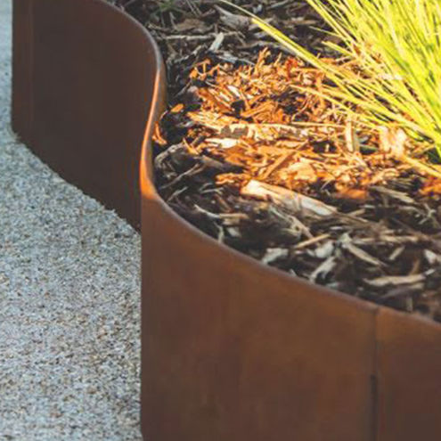 Randstein für Garten - Greenmax - Stahl / gebogen / gerade