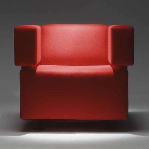 Moderner Sessel - MILO - Mobel - Leder / Polster / rot