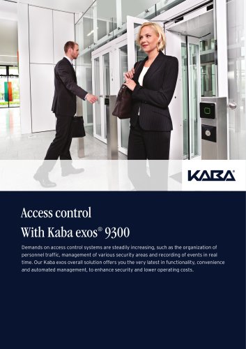 Schliessanlagen-verwaltung Mit Kaba exos® 9300 - dormakaba - PDF ...
